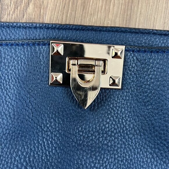 INZI | Bags | Inzi Rockstud Hobo Messenger Crossbody Bag Navy | Poshmark